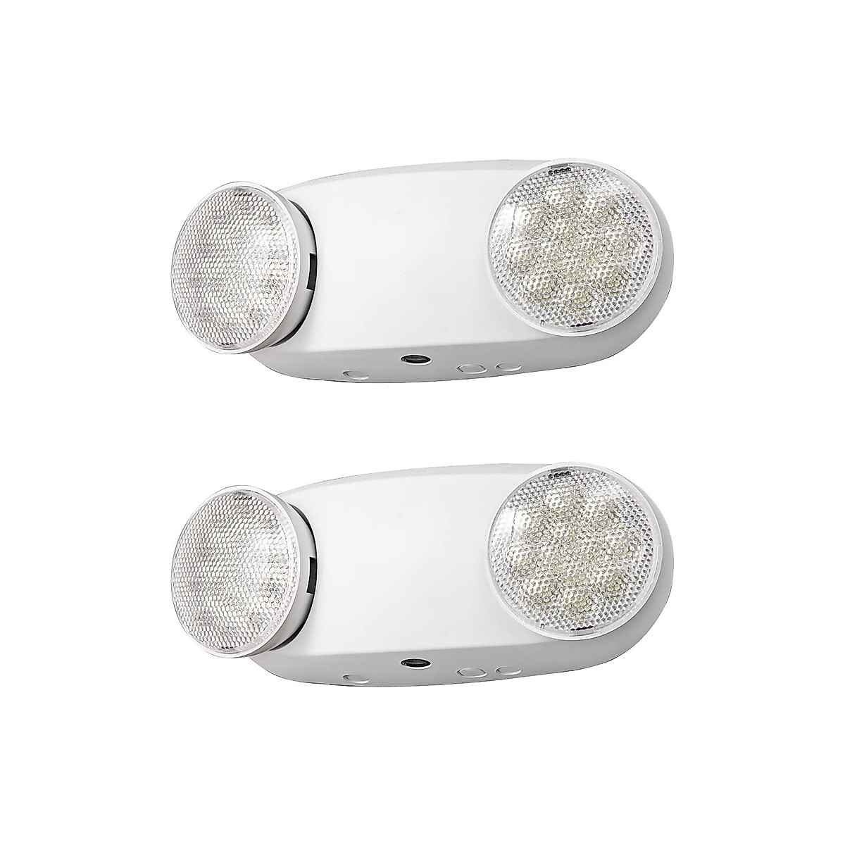 GZRUIYANG Emergency Lights with Battery Backup, 2 Pack Emergency Light, LED Commercial Emergency Lights, UL Listed, AC 120/277V, Hardwired Emergency Exit Light Fixtures for Business - (White)