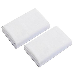 Babydoll Bedding Poly Cotton Set of 2 Cradle Sheets, White, 15" x 33"