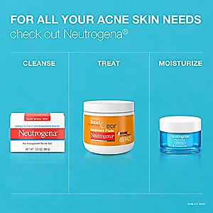 Neutrogena Facial Cleansing Bar Treatment for Acne-Prone Skin, Non-Medicated & Glycerin-Rich Formula Gently Cleanses without Over-Drying, No Detergents or Dyes, Non-Comedogenic, 3.5 oz