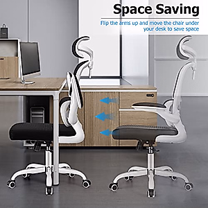 Razzor Ergonomic Office Chair, High Back Mesh Desk Chair with Lumbar Support and Adjustable Headrest, Computer Gaming Chair, Executive Swivel Chair for Home Office