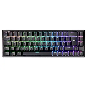 Wired Mechanical Keyboards, 68 Keys USB Type C Connection Compact Gaming Keyboard, Fast Stable Transmission Dynamic RGB Backlit for Win System for OS X System for Computer