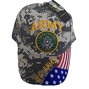 United States Army CAMO Baseball Style Embroidered HAT Flag us USA Cap
