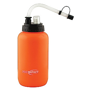 Pro Impact Squeezable Water Bottle Bendable Long Straw and Spray cap - LDPE BPA Free Plastic - Hydration for Baseball Hockey Gym MMA Yoga Boxing Cycling Softball Football Lacrosse (35.5 Oz.)