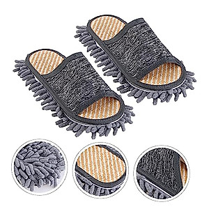Healeved 1 Pair Slippers Sweeping Slippers Indoor Slippers for Women Lazy Mop Slippers Mop for Wood Floors Floor Cleaning Slippers Floor Cleaner Mop Home Use Slippers Home Summer Slippers