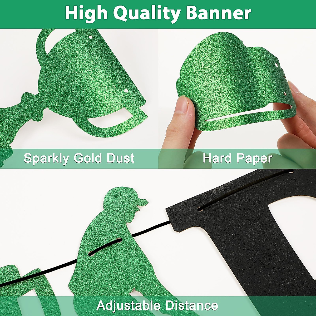 Golf Birthday Banner Let's Partee Golf Themed Party Decorations Golf Party Supplies for Lets Partee Banner Golf Happy Birthday Party Adults Kids Baby Shower Hanging Swril Decor