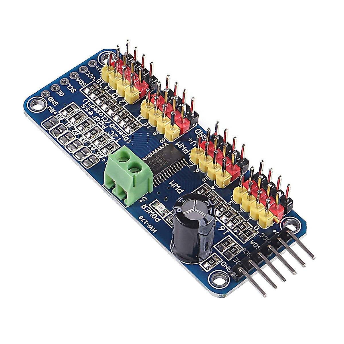 ALMOCN 2PCS PCA9685 16 Channel PWM Servo Motor Driver 12 bit IIC Interface Module for Arduino Robot Raspberry pi