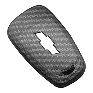 HelloAuto Key Fob Shell Case Protector Holder Compatible with Malibu Camaro Cruze Traverse Sonic Volt Bolt Equinox, Carbon Gloss Fiber Cover Case