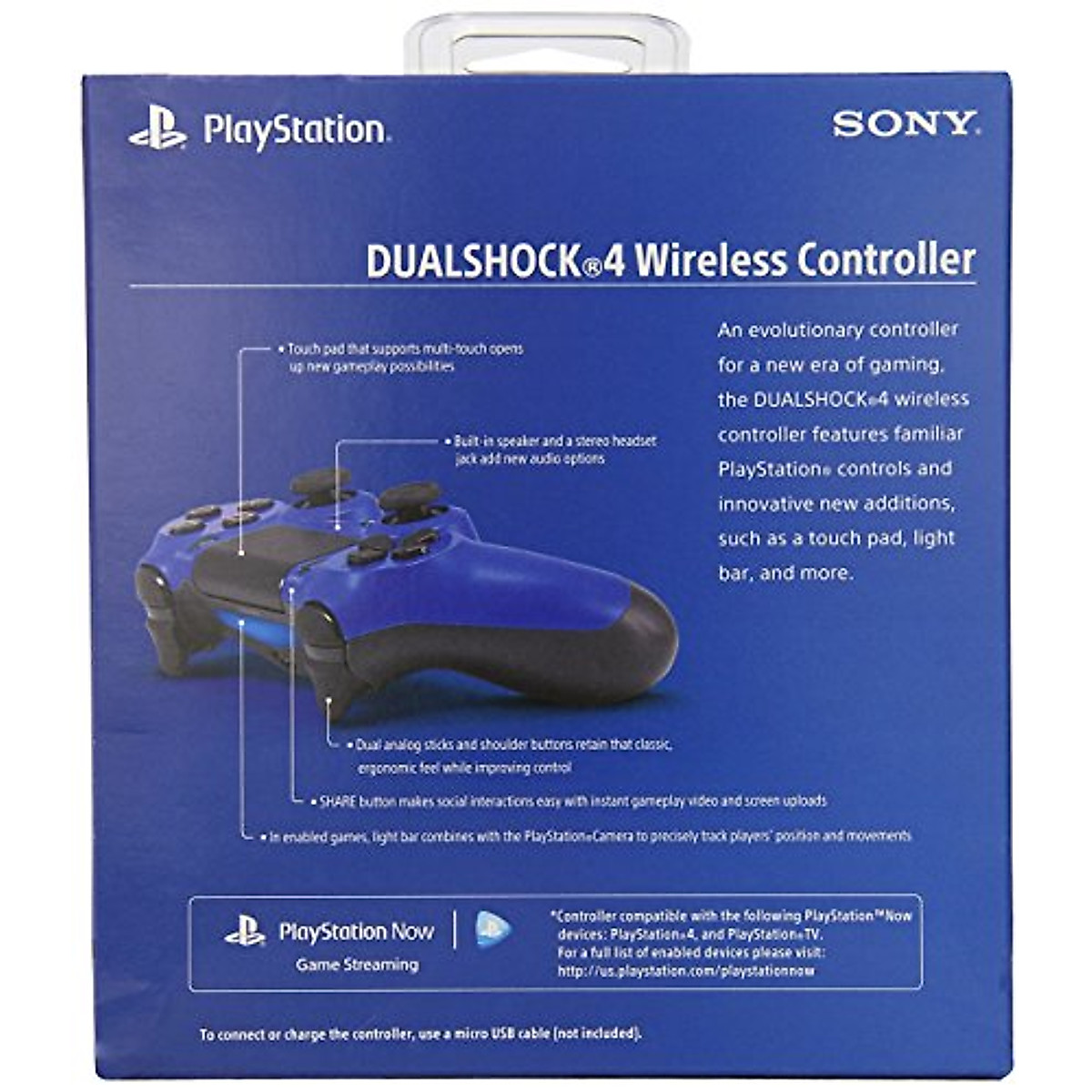 DualShock 4 Wireless Controller for PlayStation 4 - Wave Blue [Old Model] (Renewed)