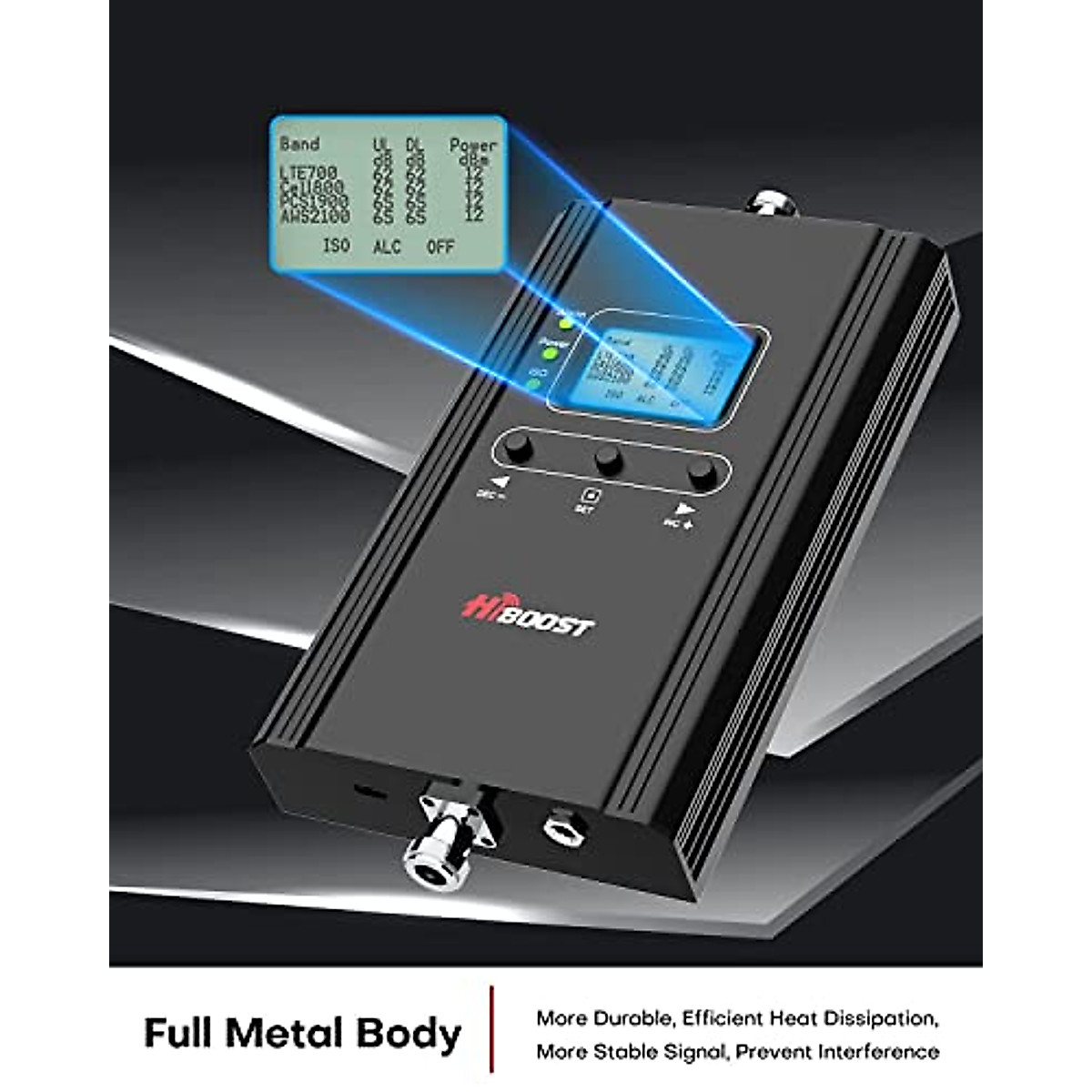 Hiboost Cell Phone Signal Booster for Home and Office, 4,000 sq ft, Boost 5G 4G LTE Data for Verizon AT&T and All U.S. Carriers, FCC Approved