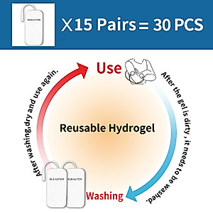 30PCS Compatible with AUVON TENS 7000 Electrode Pads for Tens Unit,Replacement Pads,2" X 4" Brand:ELEALTCH