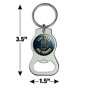 Star Trek Live Long and Prosper Keychain with Bottle Cap Opener
