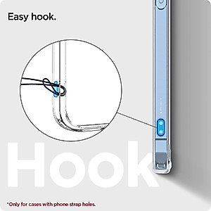 Spigen Universal Adjustable Hand Wrist Strap Phone Lanyard Compatible with Apple Airpods Pro (2nd Generation) - Dark Black (1 Pack)