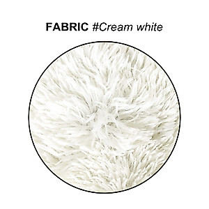 Uhomy Home Decorative Luxury Series Super Soft Style Artificial Fur Throw Pillow Case Cushion Cover Fluffy Double Side for Sofa/Bed, Cream 18x18 Inch 45x45 cm Set of 2