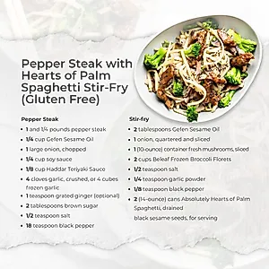 Absolutely Gluten Free Hearts of Palm Spaghetti, 14oz (6 Pack) | Low Carb, Natural & Healthy Pasta Alternative, Plant Based, Ready to Eat