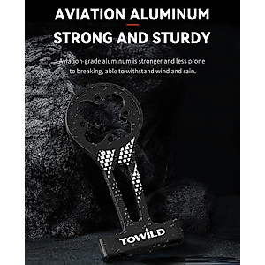 towild AS80 Bike Computer Mount for Road Bike Aero Integrated Handlebar Out Front Mount Aluminium Alloy Compatible with Garmin,Wahoo,and Bryton with GoPro Action Camera Bike Light