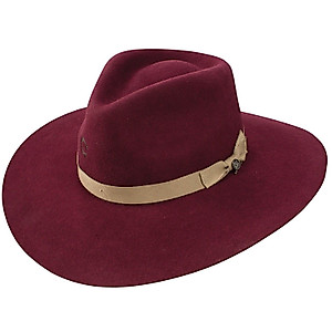 Charlie 1 Horse Highway Burgundy 3 3/4" Brim Burgundy M