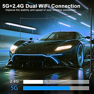 Android TV Box, Smart TV Box Android 12.5 Ultra 4K HDR 2.4G 5G Dual Band WiFi Smart Streaming Media Player Bluetooth 5.2 Quad-Core 64 Bits Support Dolby Audio with Voice Remote Control for Home Office