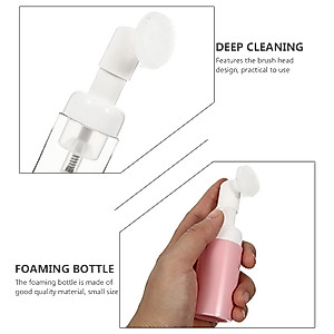 Foaming Dispenser 3Pcs Foaming Soap Dispenser Empty Facial Foam Bottle Hand Soap Containers with Foam Massage Clean Brush Head for Home Bathroom 100ml 30ml