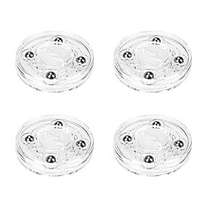 FarBoat 4Pcs Plastic Turntable 2-Inch Acrylic Turntable Heavy Duty Organizer Bearings Hardware for Kitchen Spice Rack Table Cake (Clear)