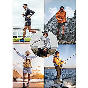 baleaf Men's Cycling Windbreaker Jackets Lightweight Windproof Packable Pockets Reflective Water-resistant UPF40+ All Weather Black M