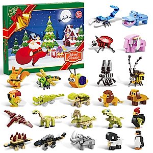 Advent Calendar 2023 Kids Toys, 24 Days Animal Building Blocks Christmas Countdown Calendar, Advent Calendars Surprise Christmas Gifts for Kids Dinosaur Toys for Boys Girls Age 4 5 6 7 8-12 Years Old