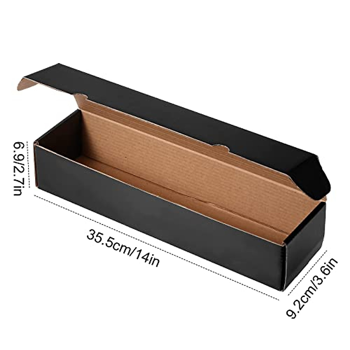 12 Pack Card Storage Box for Standard 20pt Trading Cards, Baseball Card Boxes Storage Collectible Trading Card Cases for Baseball, Sport Cards, Gaming Card Collecting (Black, 14 x 2.7 x 3.6 Inch)