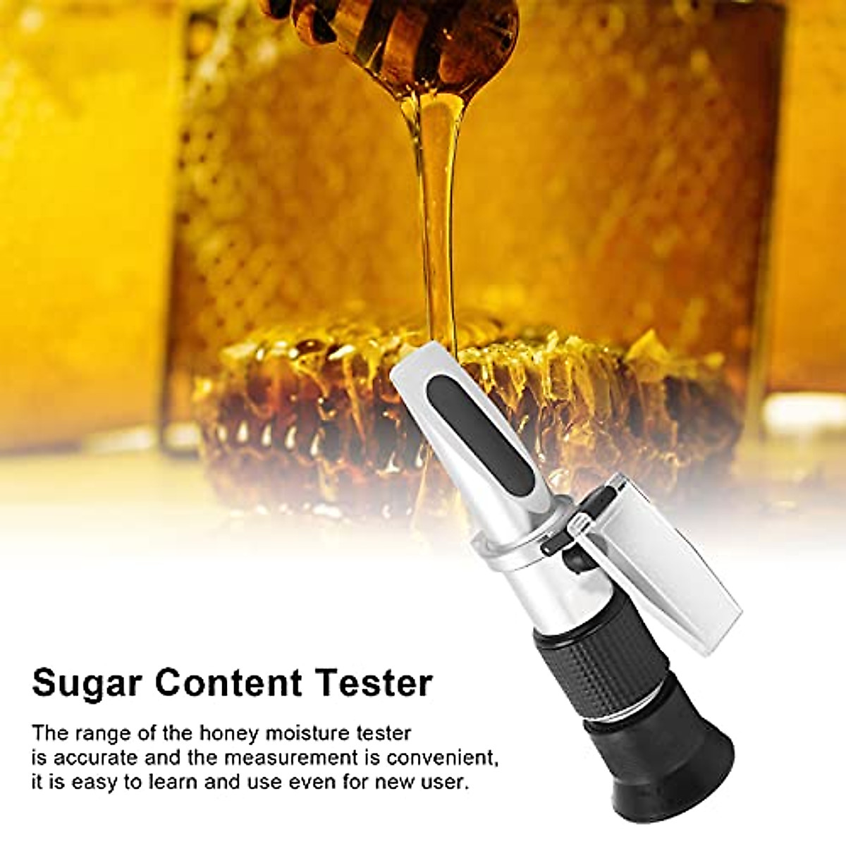 Honey Refractometer Uses Imported Prism Wide Range of Applications for Measuring Honey, Condensed Milk Lightweight to Carry
