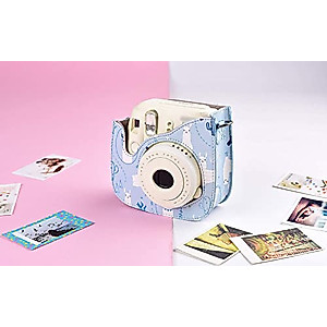 Katia Camera Case Bag Compatible for Fujifilm for Instax Mini 11/9/ 8+/ 8 Instant Film Camera with Shoulder Strap and Photo Accessories Pocket - Alpaca