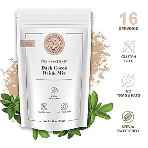 5 SPARROWS Sugar-Free Dark Chocolate Flavored Drink Mix- Stevia, Keto Friendly, - No Sugar Coffee Creamer, 10oz