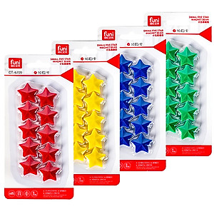 40pcs Star Fridge Magnets Cute Colorful Functional Magnets, Childrens Race Reward Chart Magnet, Office Kitchen Whiteboard Classroom Decoration