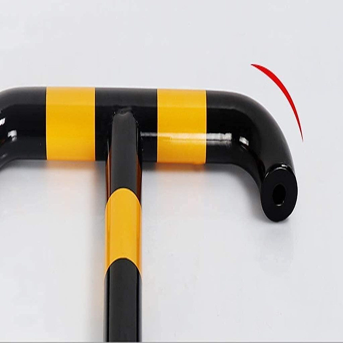 T-Shaped Car Parking Space Lock Bollard Folding Parking Barrier Safety Barrier Lane Interceptor Security Posts for Private Spaces Parking with Screws & Key (Black 55x40cm)