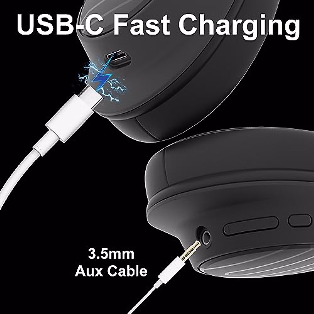 Soul Ultra Wireless 2 - Wireless Over Ear Bluetooth Headphones, Foldable Design with Comfortable Protein Earpads,USB-C Quick Charging, 65 hrs Playtime,Low Latency,Deep Bass,for Travel,Sport,Gym -Black