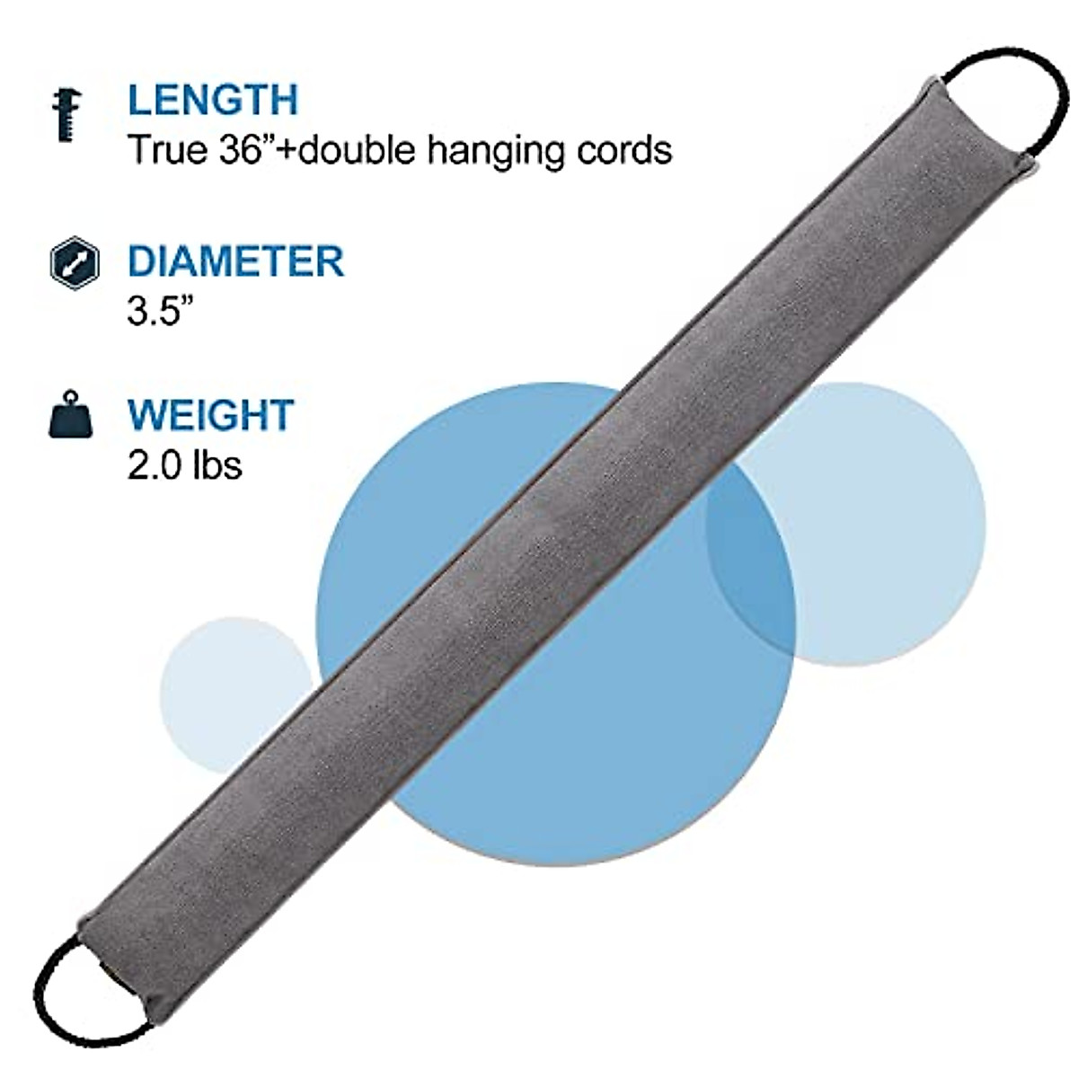 LONGTM Under Door Draft Stopper 36inch, Under Door Noise Blocker Door Snake Draft Stopper Weighted Saving Energy Under Door (Dark Grey) 2LBS