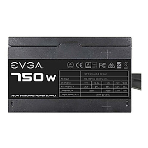 EVGA 750 N1, 750W, 2 Year Warranty, Power Supply 100-N1-0750-L1
