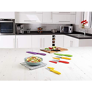 Zyliss E920144 6 Piece Knife Set | Multiple Sizes | Stainless Steel | Multicolour | 6 x Kitchen Knives With Protection Covers | Dishwasher Safe | 5 Year Guarantee