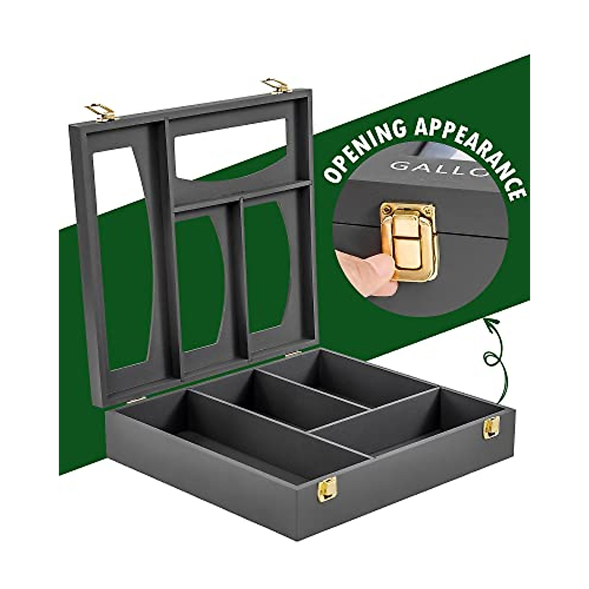 YSOHQ Ziplock Bag Storage Organizer Fits Sandwich Bag for Drawer Kitchen Organization Food Storage Bag Container Organizer Bamboo 1 Box 4 Slots Gray