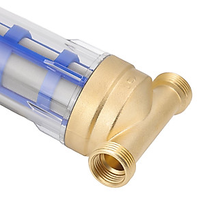 Down Sediment Water Filter,Head Tap Water Household Copper Backwash Prefilter Pure Copper Filtered Replacement