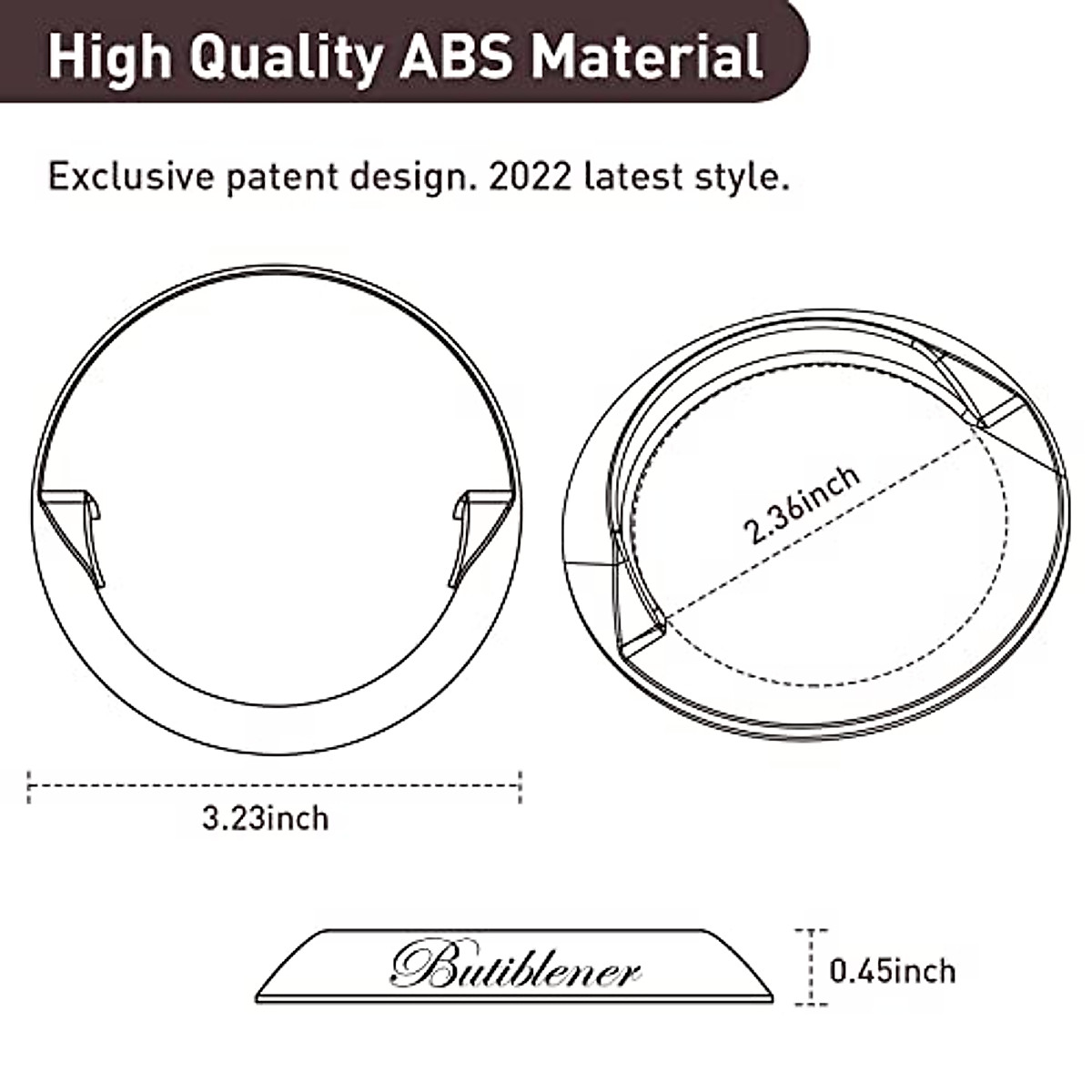 BUTIBLENER Shower Curtain Rod Holder for Wall 4 Pack, Adhesive Shower Rod Tension Retainer, No Drilling, Invisible Wall Mount Holder, Transparent(Shower Curtain Rod Not Included)