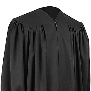 Endea Church Premium Baptismal Robe (54 (5'9'' - 5'11''), Black)