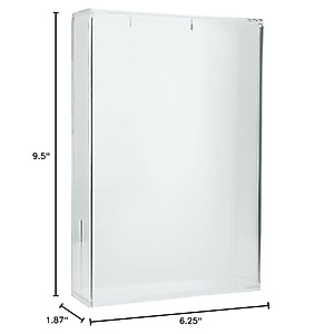 A3Q Action Figure Display Case Compatible with Carded Star Wars, GI Joe, Collectible Toy Figurines, 3mm Thick Protective Hard Acrylic Plexiglass for Hobbyists or Collectors