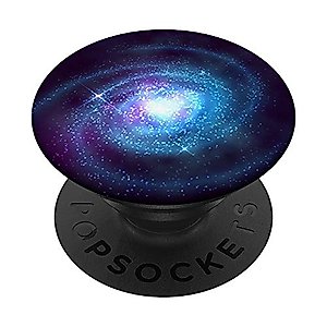 Outer Space Spinning Galaxy Nebula Blue and Purple PopSockets Swappable PopGrip
