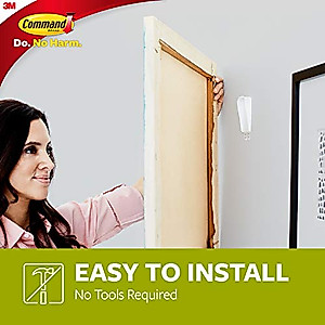 Command Large Canvas Hangers, Indoor Use, 3-Hooks, 4-Strips, Decorate Damage-Free