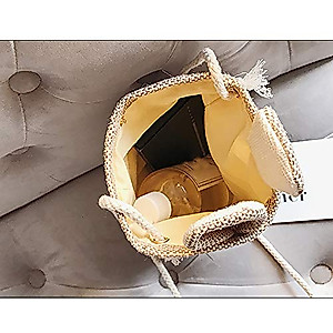 BCDshop Small Shoulder Bag for Women Girl Lovely Burlap Animal Ears Crossbody Bags Purse (Khaki)