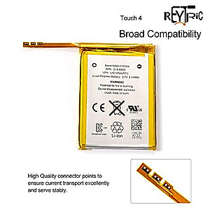 REYTRIC Replacement Battery Compatible iPod Touch 4 4th Generation with Installation Tools 930mAh 3.7V 3.44Whr