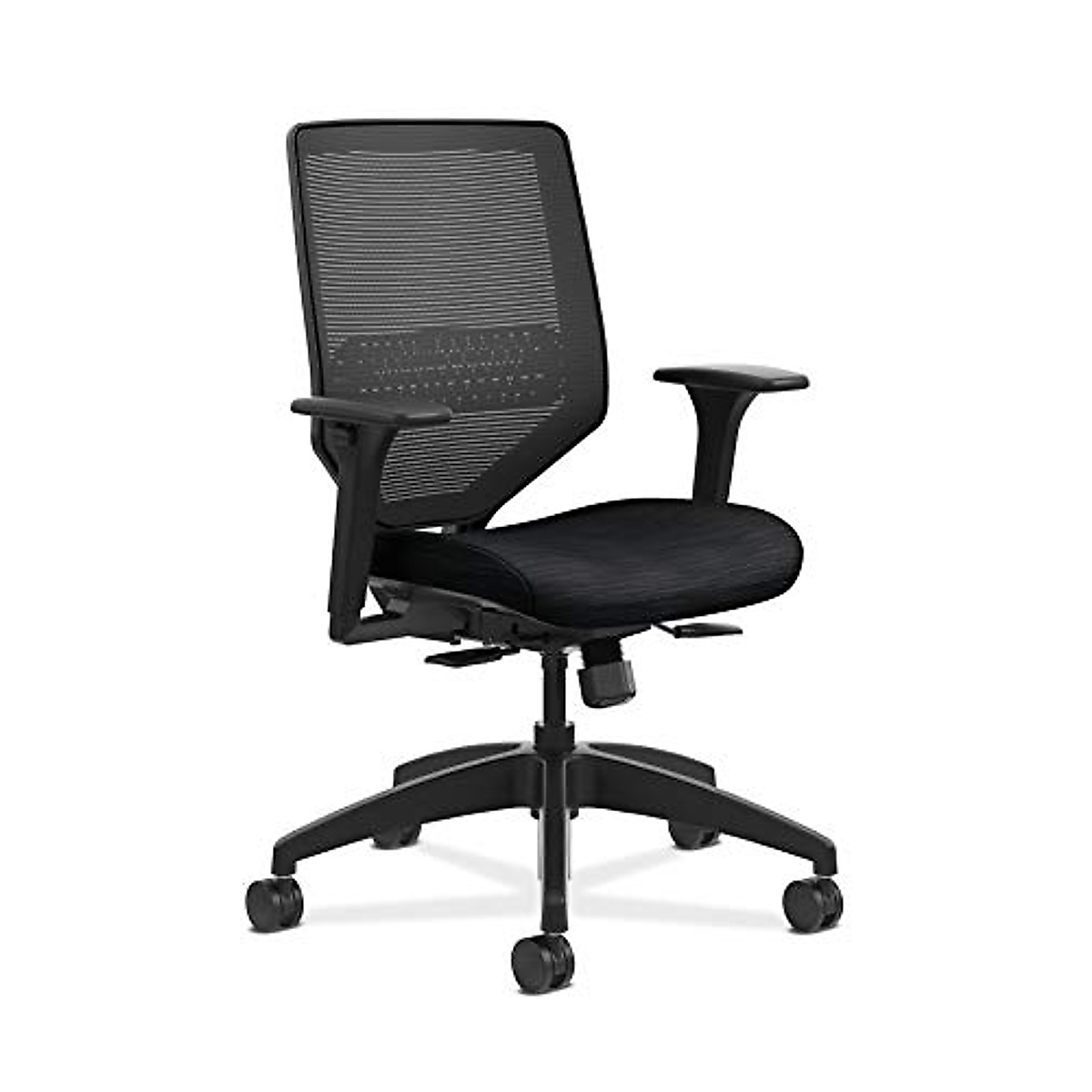 HON HONSVM1ALC10TK Solve Mid Task Chair with Mesh Back and Adjustable Lumbar Support, in Ink (HSLVTMMKD), Black