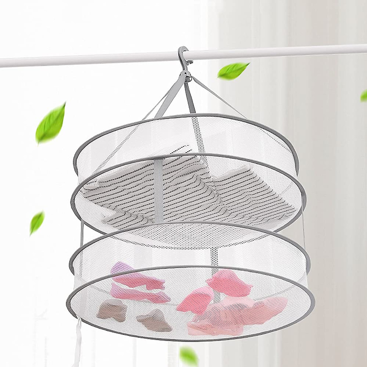 Sweater Hanging Dryer, Foldable Drying Rack Flat Drying Rack Foldable Mesh Clothes Hanging Dryer (Style 4)