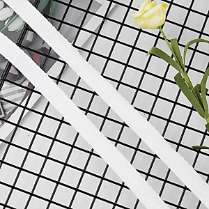 Abbaoww 50 Yards Cotton Twill Tape Ribbon 1/2 Inch, Soft Natural Webbing Tape Herringbone Tape for Sewing DIY Craft, White