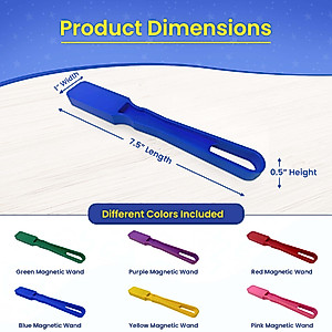 MR CHIPS Made in USA Magnetic Bingo Wand Set – 7 Pack Magnetic Wands - Ideal for Bingo, Science Experiments, Homeschool Accessories, Fridge Décor & Sewing Supplies