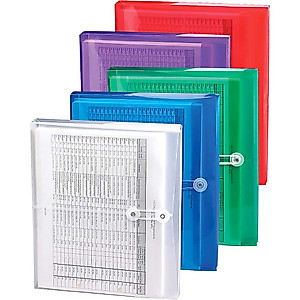 Smead Poly Envelope, 1 1/4 Inch Expansion, String-Tie Closure, Side Load, Letter Size, Clear, 5 per Pack (89521)