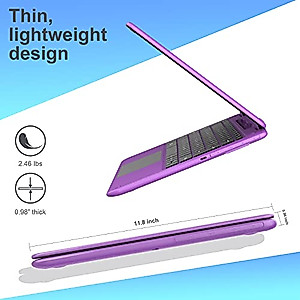 AWOW Touchscreen Laptop with Stylus, 2 in 1 11.6" FHD Purple Intel 4 Core Celeron N4120 Processor Windows 11 OS 6GB RAM 256GB M.2 SSD Storage Kids Convertible Laptop